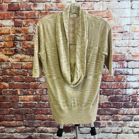 Cato | Tops | Cato Knit Gold Blouse | Poshmark